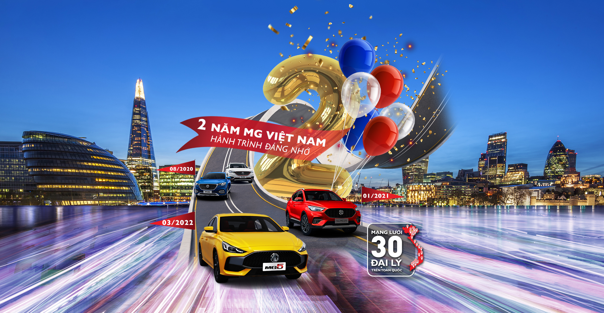 CTKM tháng 8/2022: 2 năm MG Việt Nam - Hành trình đáng nhớ - MG Mỹ Đình